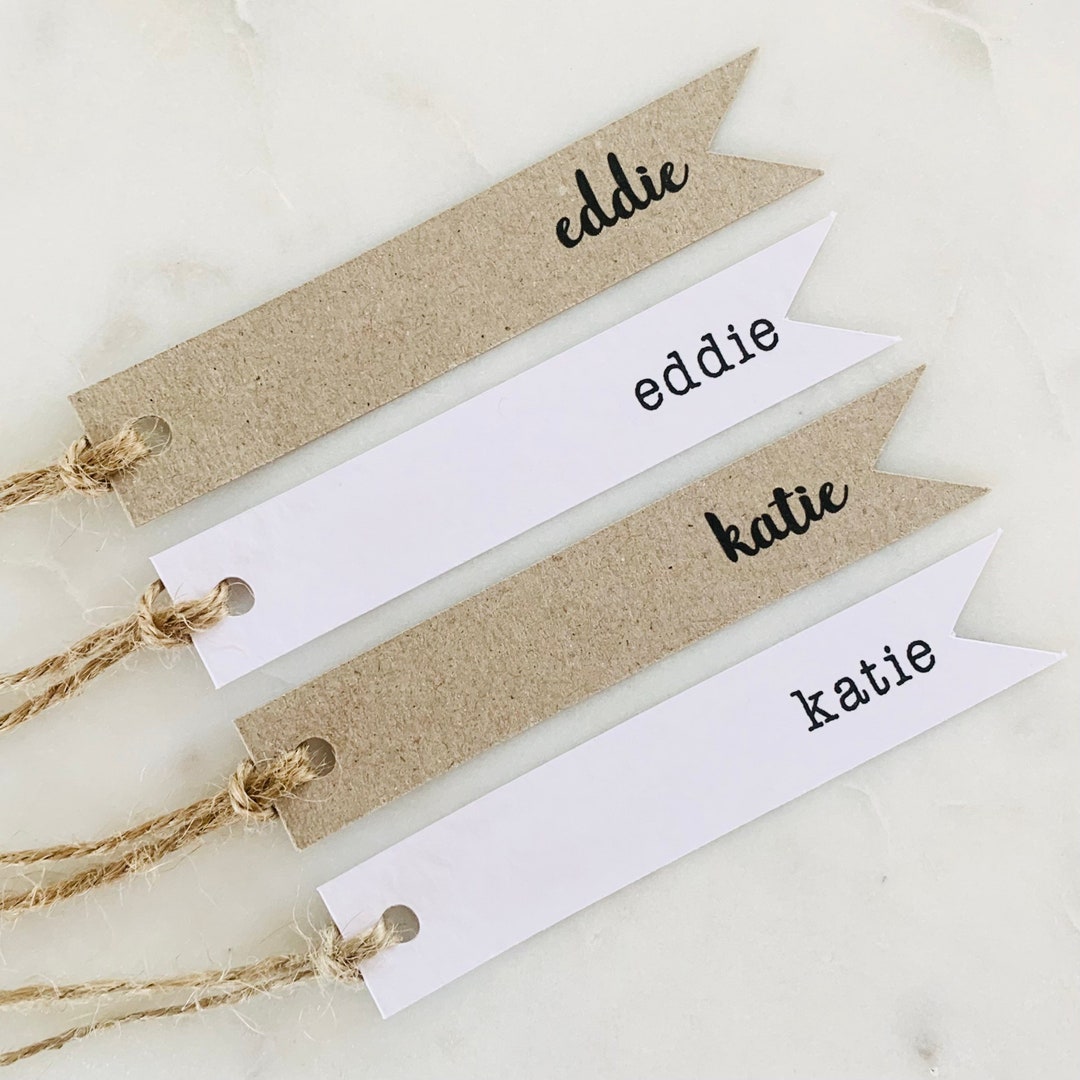 Personalised Gift Tags - Kraft Brown or White Tags - Wedding Favour ...