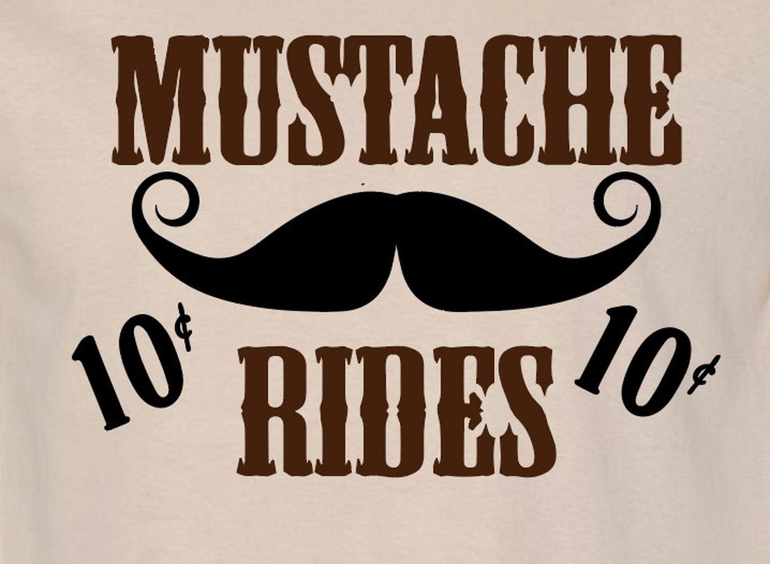 Mustache Rides T-shirt - Custom Screen Print - Etsy