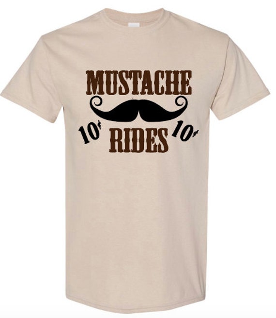 Mustache Rides T-shirt Custom Screen Print | Etsy