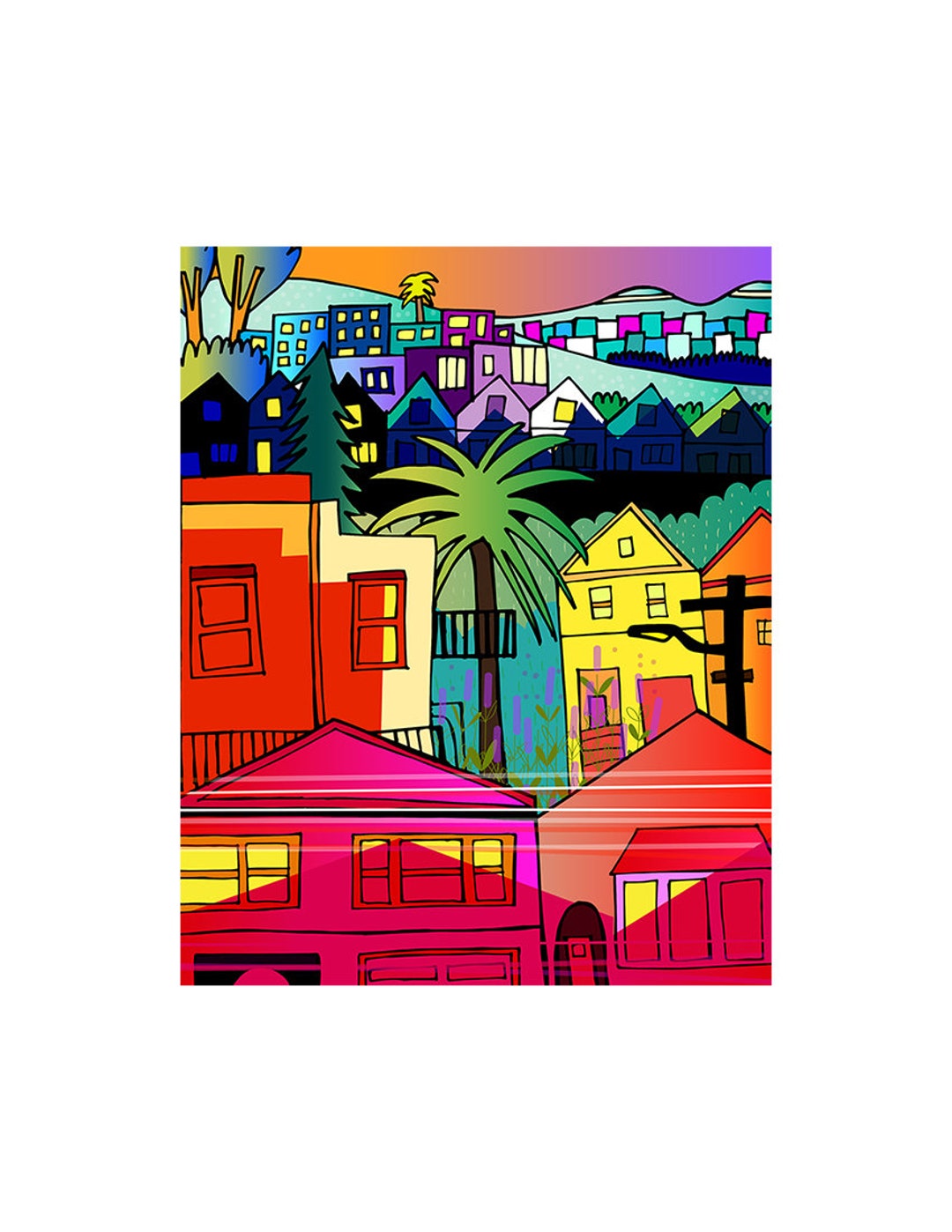 Bernal PRINT, SF Series. Artwork. - Etsy