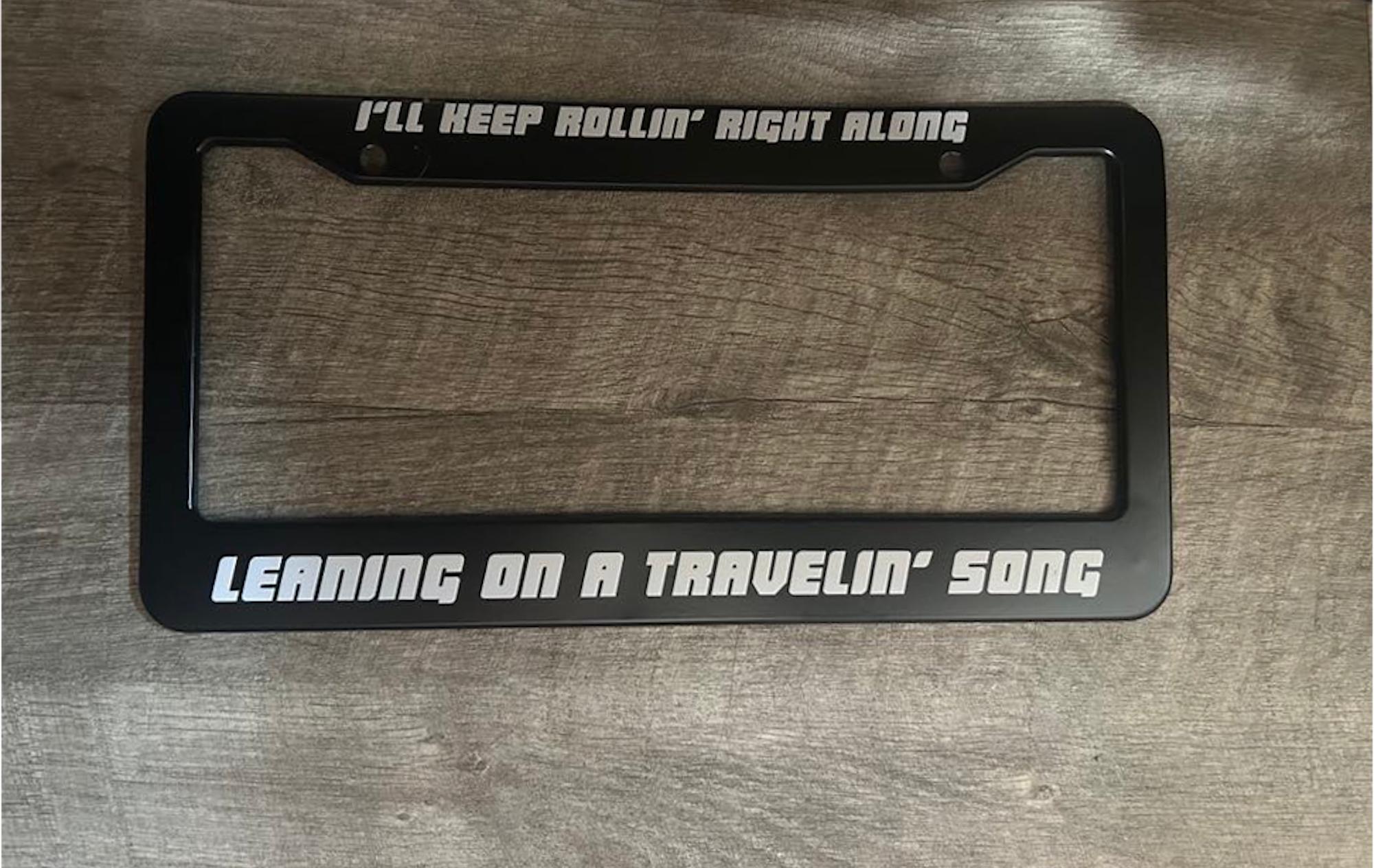 Grateful Sweats License Plate Frame BMFS Inspired Leaning on a Travlin ...