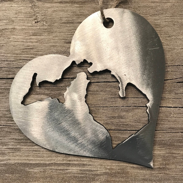 Michigan Heart - Etsy