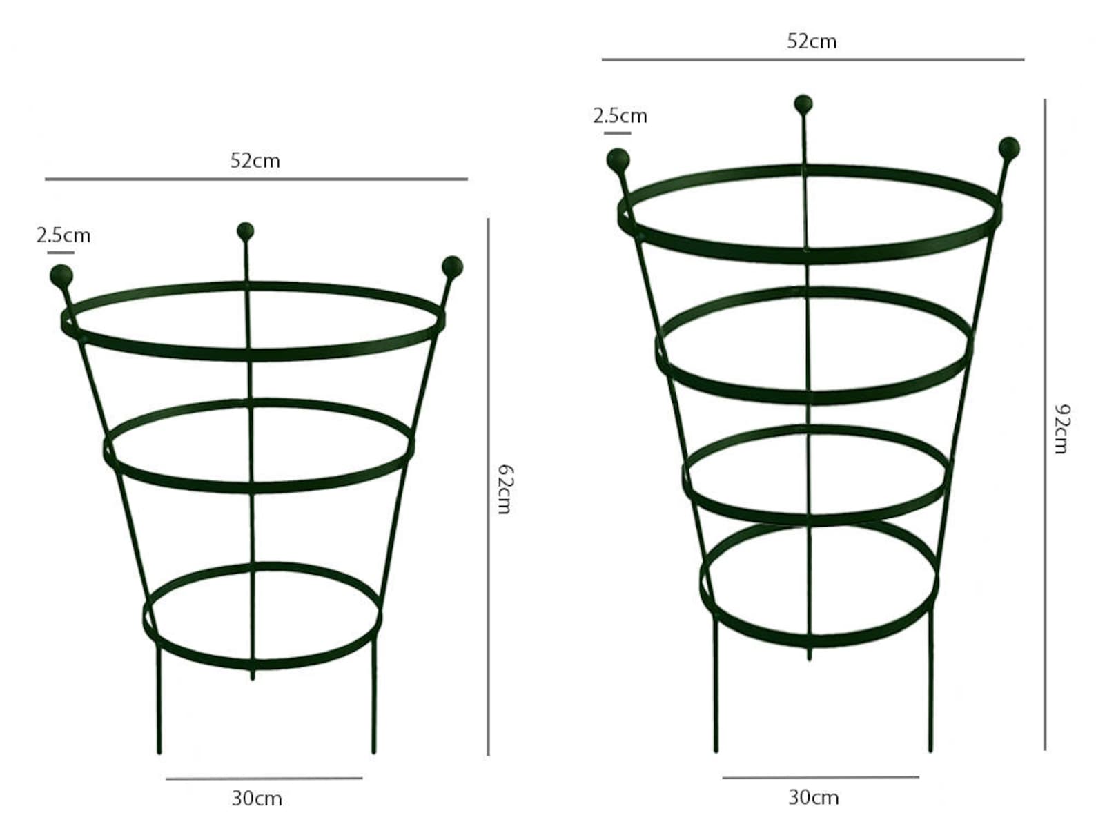 Rusty Peony Cage - Plant Support - in 2 Sizes- Raw Steel Designed to ...