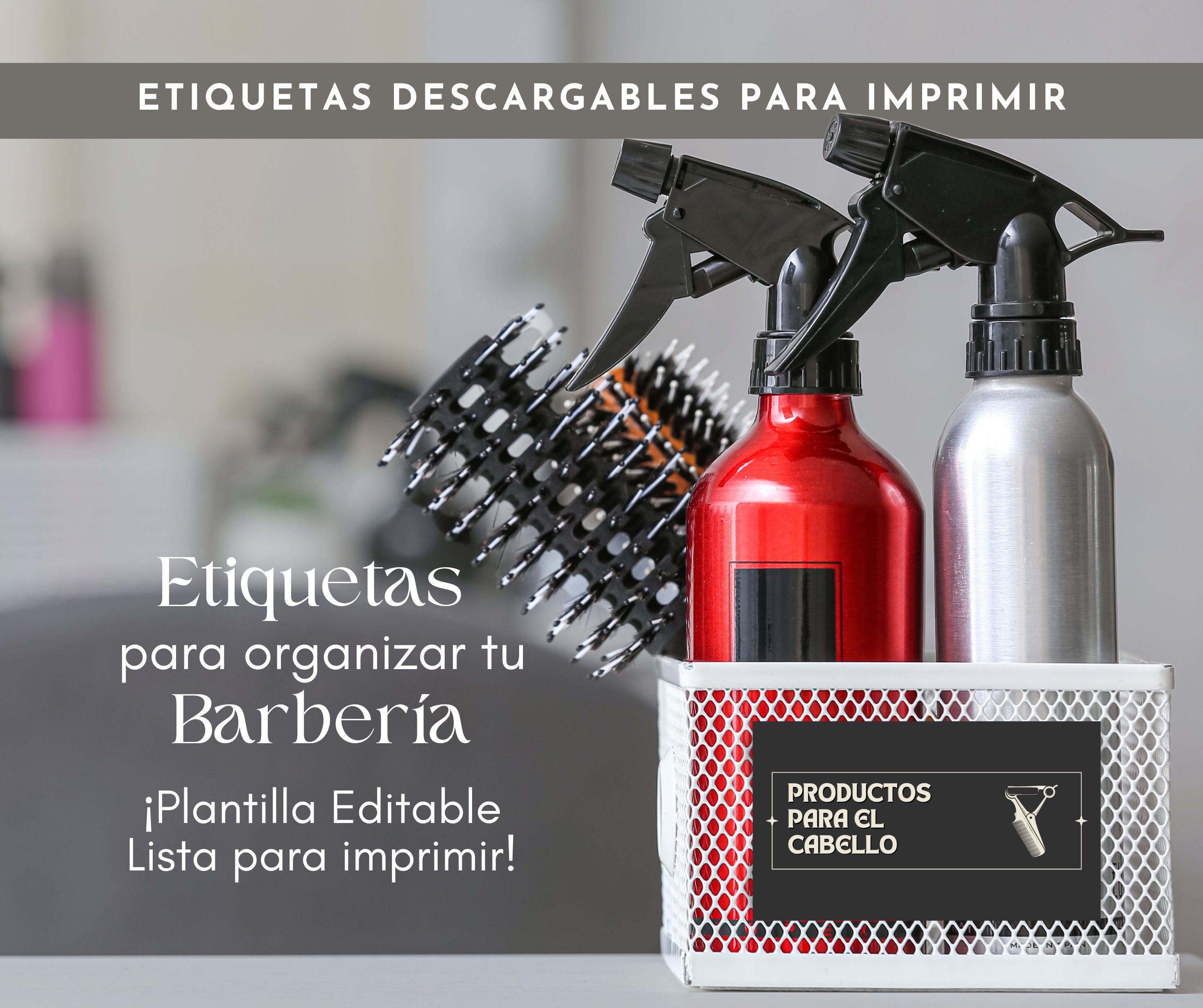 Sophisticated Barber Shop Organization Labels - Etsy