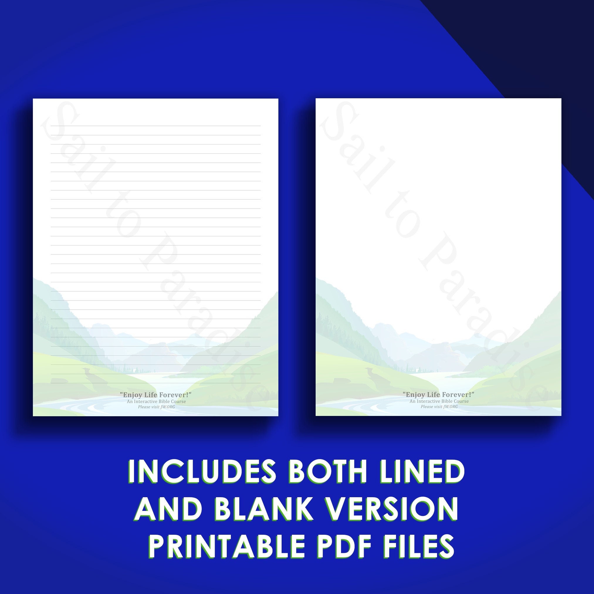 Enjoy Life Forever Campaign Letter Writing Stationery, Ruled & Blank ...