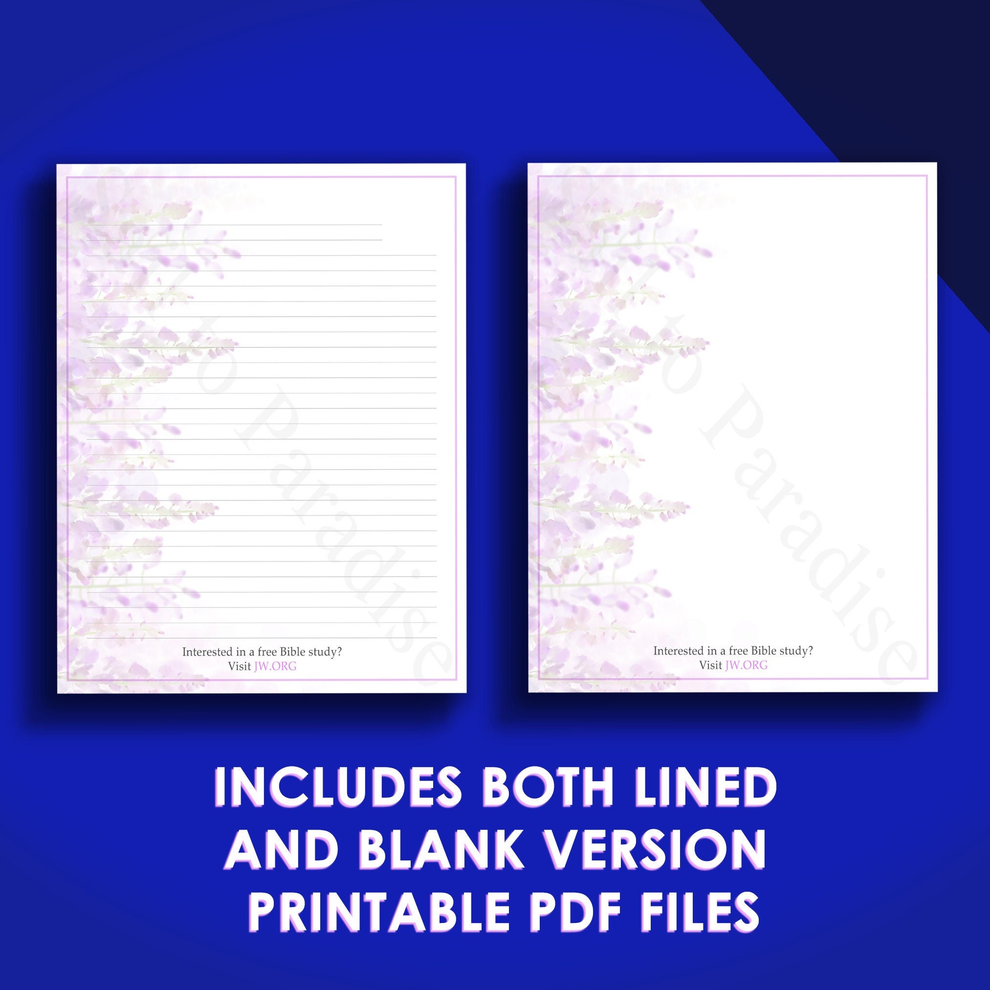 Bible Study Campaign Letter Writing Stationery, Ruled & Blank Version ...