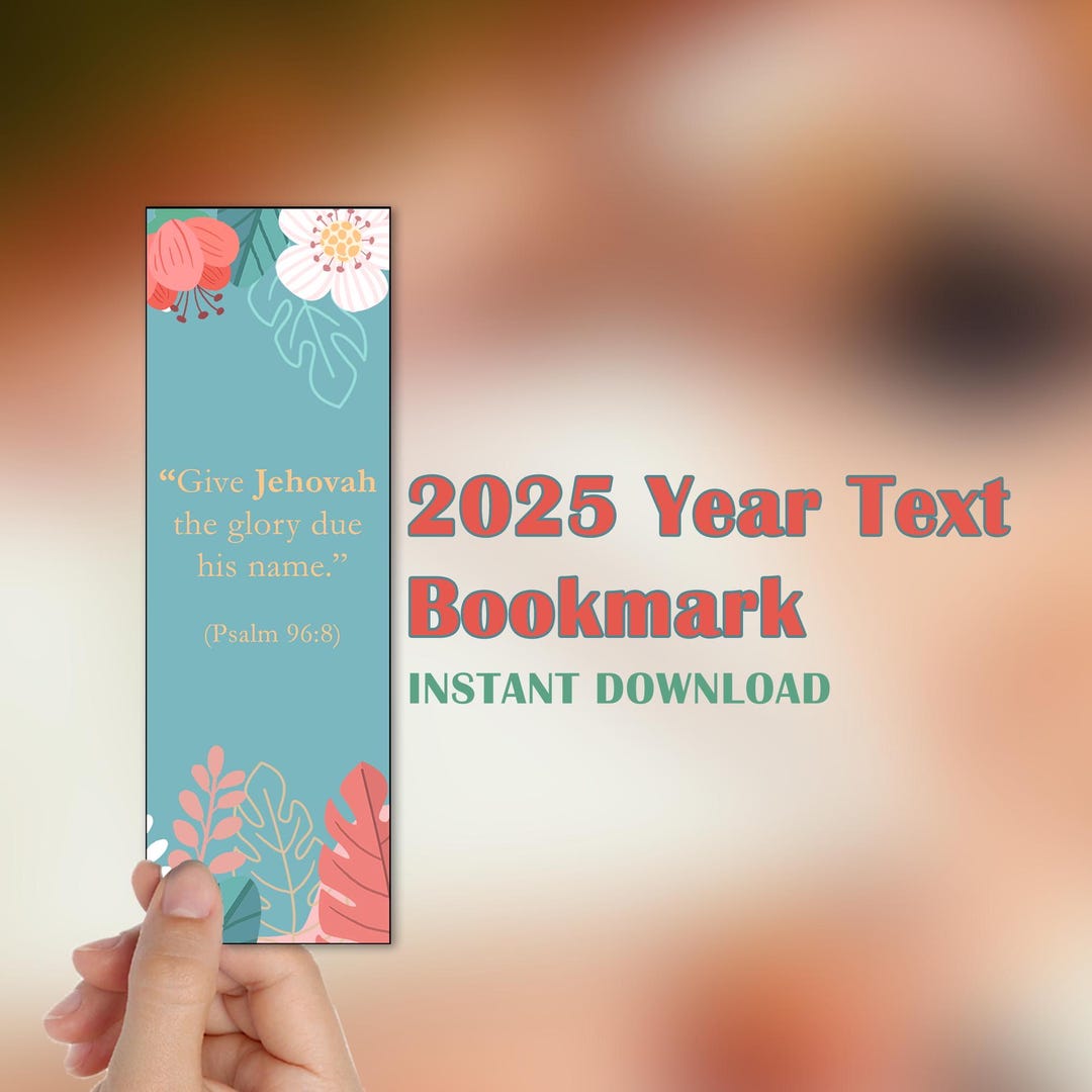 2025 Year Text - 5 Bookmark Set, JW Bookmarks, - Etsy