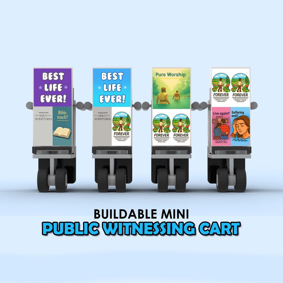 Buildable Custom JW Public Witnessing Cart – Compact Literature Cart ...