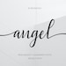 Angel Handwritten Font: Modern Calligraphy With Tails (commercial Font ...