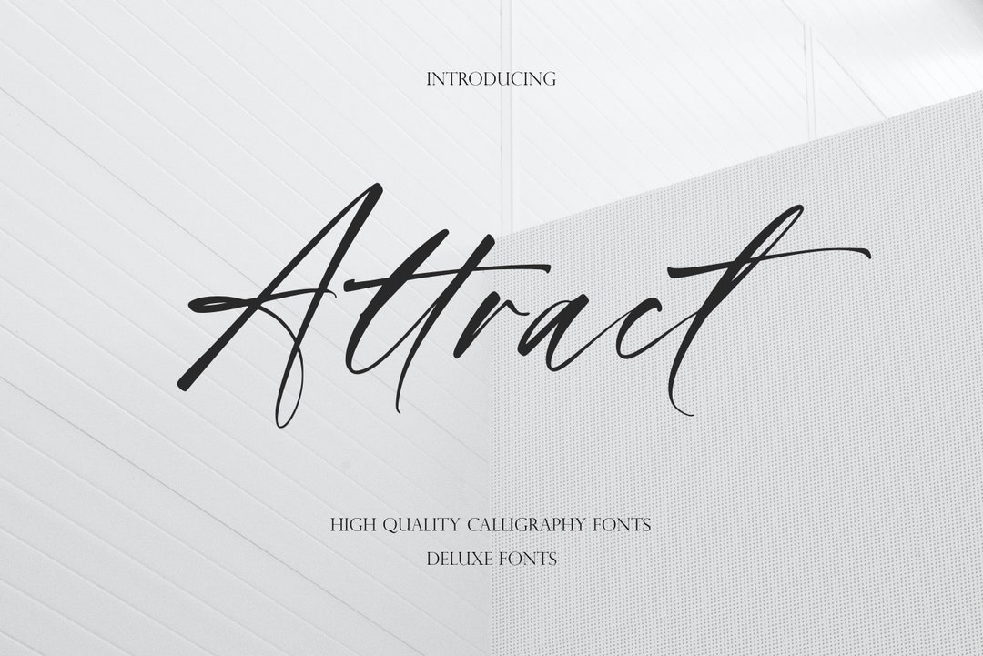 Attract Font: Modern Calligraphy Script (instant Download) - Etsy