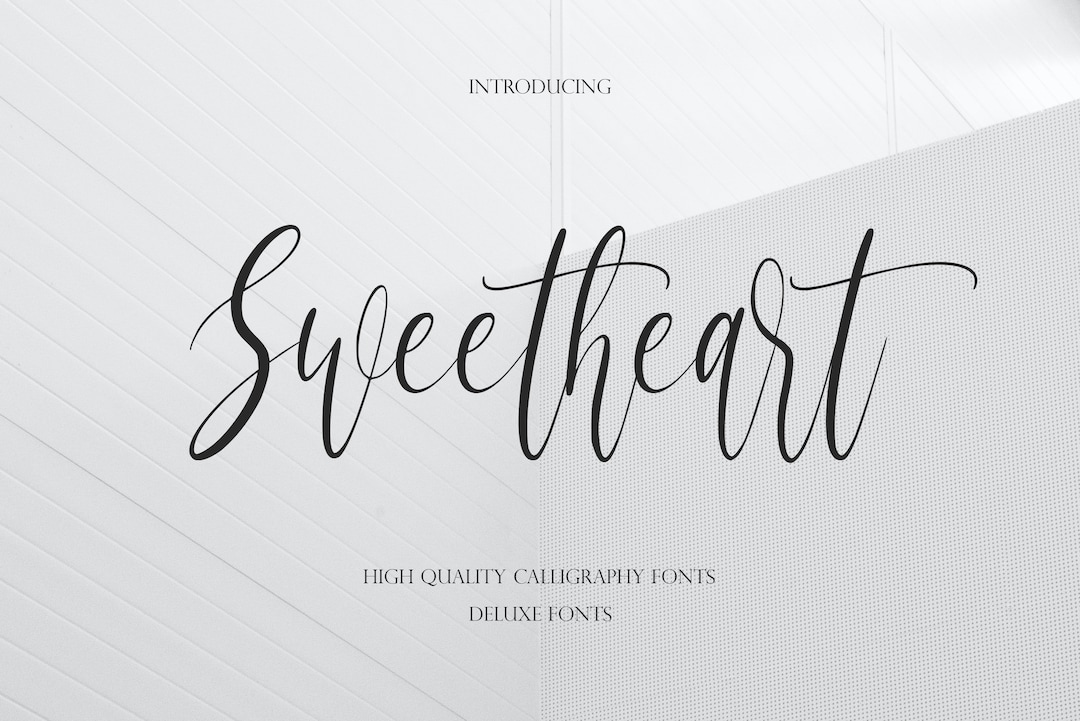 Sweetheart Calligraphy Font: Modern Script (digital Download) - Etsy