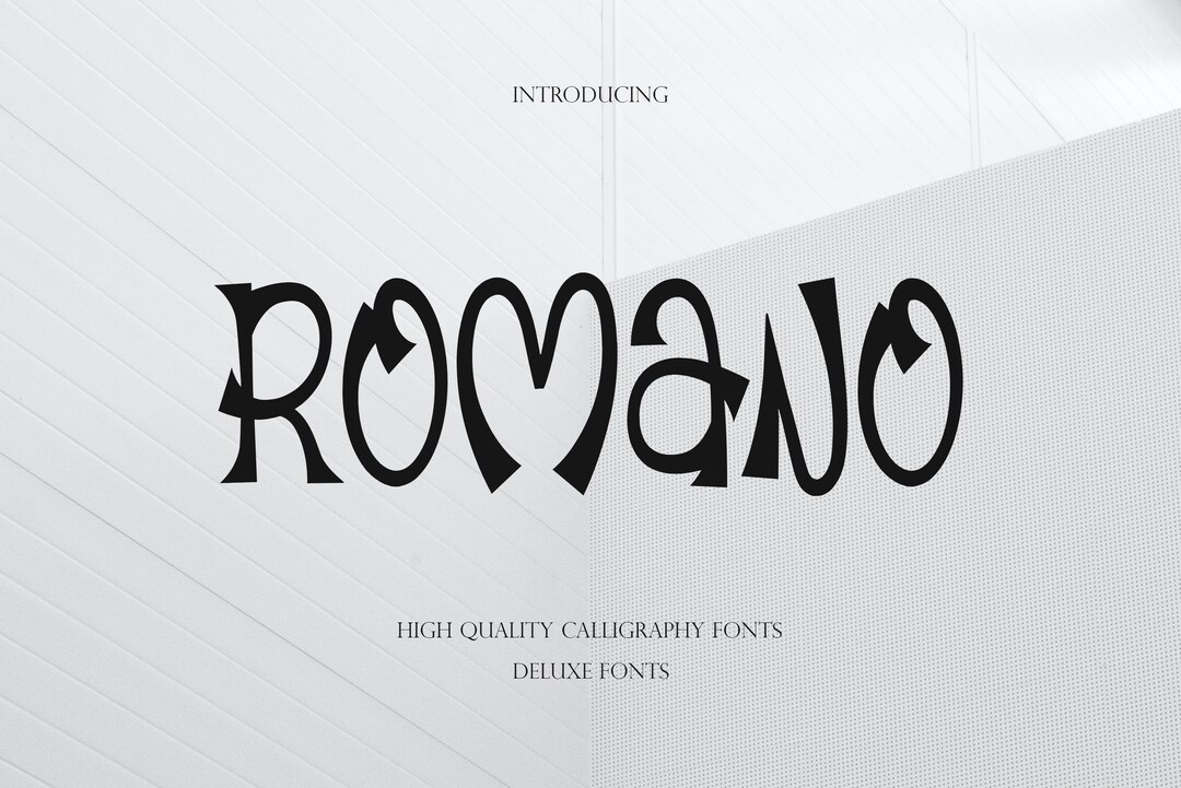 Romano Font: Logo & Branding, Installable Calligraphy (TTF, Instant ...