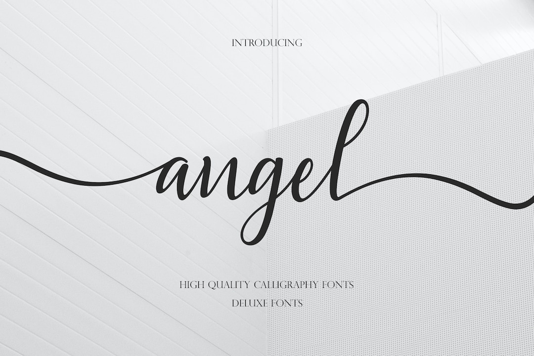 Angel Handwritten Font: Modern Calligraphy With Tails (commercial Font ...