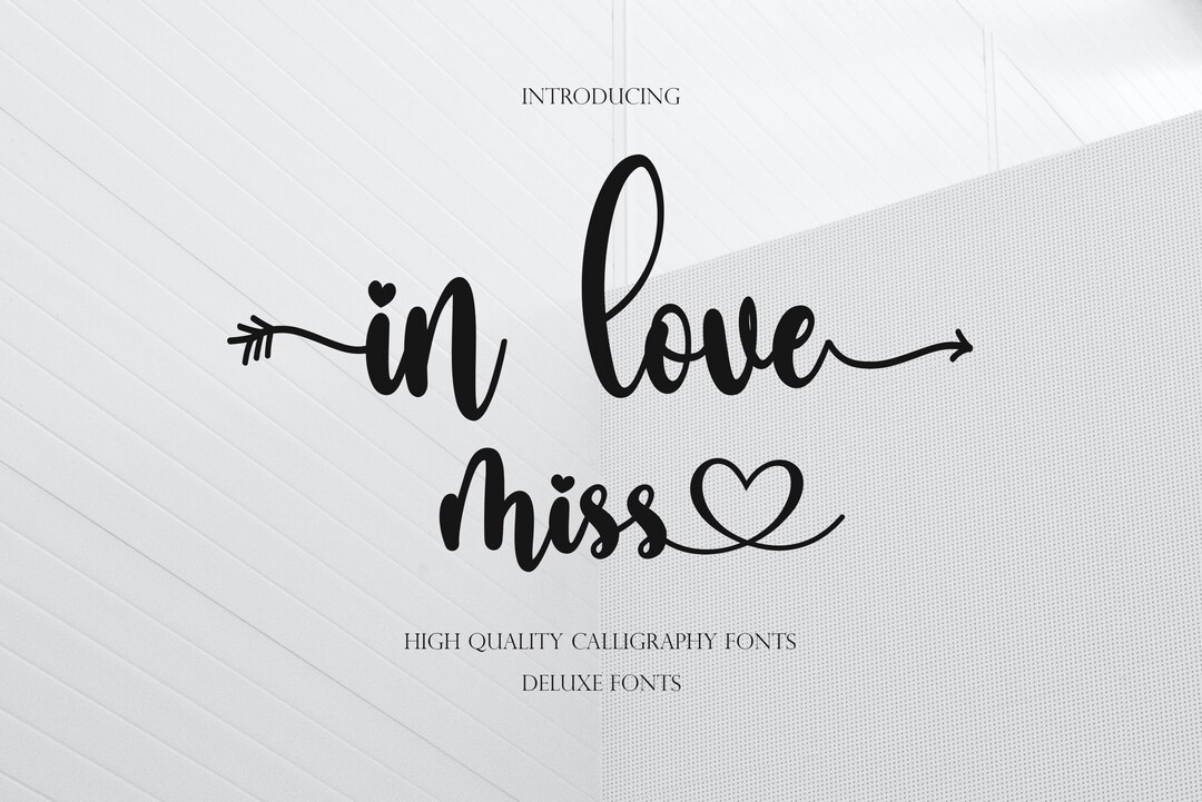 Heart Script Font: Cursive Wedding Calligraphy (instant Download) - Etsy