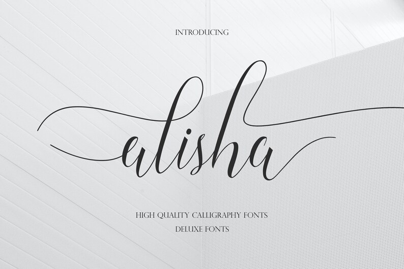 Alisha Calligraphy Font: Modern Script, Wedding Font (digital Download ...