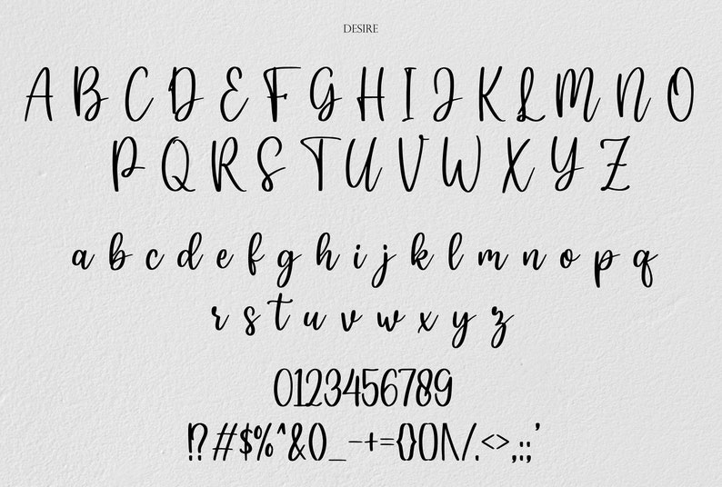 Desire Calligraphy Font: Modern Script (digital Download) - Etsy