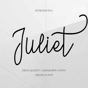 Juliet Script Font: Modern Calligraphy (digital Download) - Etsy