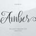 Amber Calligraphy Font: Modern Script (digital Download) - Etsy