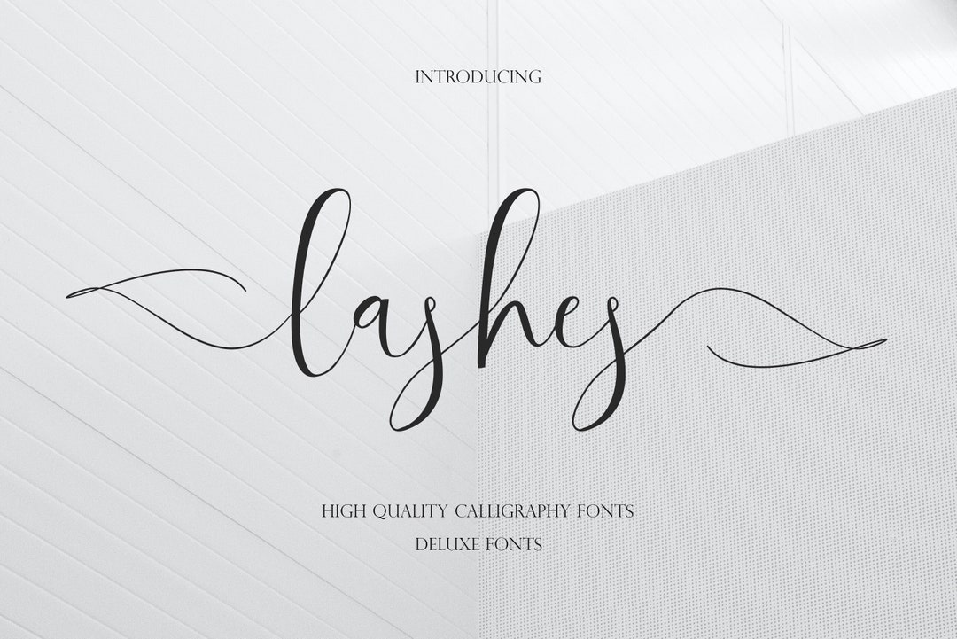 Lashes Script Font: Modern Calligraphy (digital Download) - Etsy