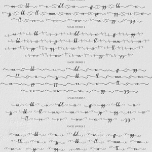 Angel Handwritten Font: Modern Calligraphy With Tails (commercial Font ...