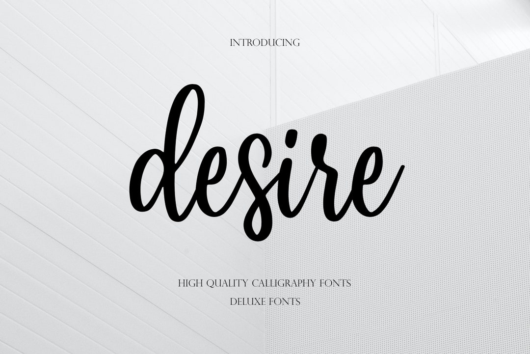 Desire Calligraphy Font: Modern Script (digital Download) - Etsy