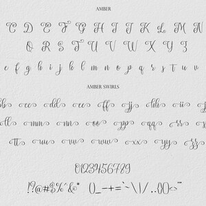 Amber Calligraphy Font: Modern Script (digital Download) - Etsy