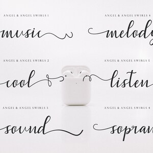 Angel Handwritten Font: Modern Calligraphy With Tails (commercial Font ...
