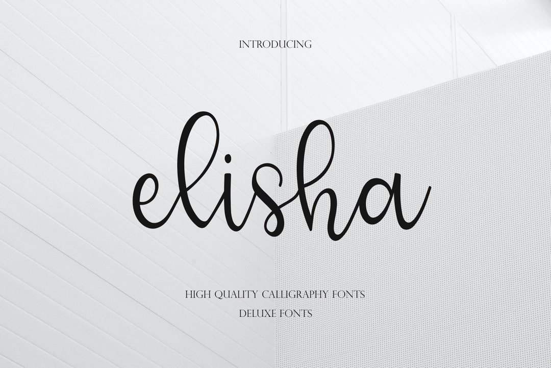Elisha Calligraphy Font: Cursive Wedding Fonts (digital Download) - Etsy