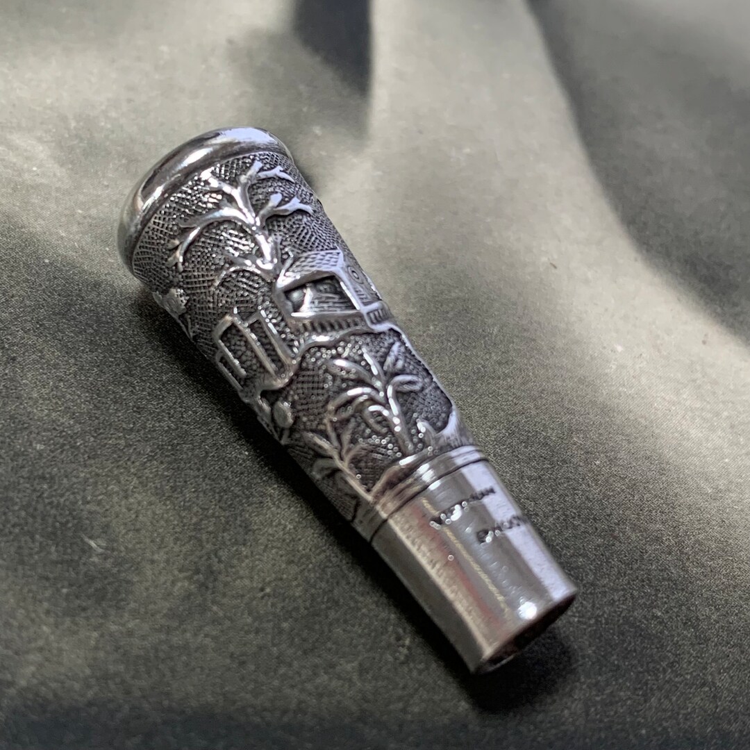 Art Deco Silver Cigarette Cheroot Holder Chased With Ginko - Etsy Australia