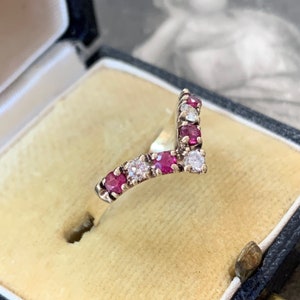 Vintage 18ct Gold Ring. Ruby and Diamonds With Full English Hallmarks ...