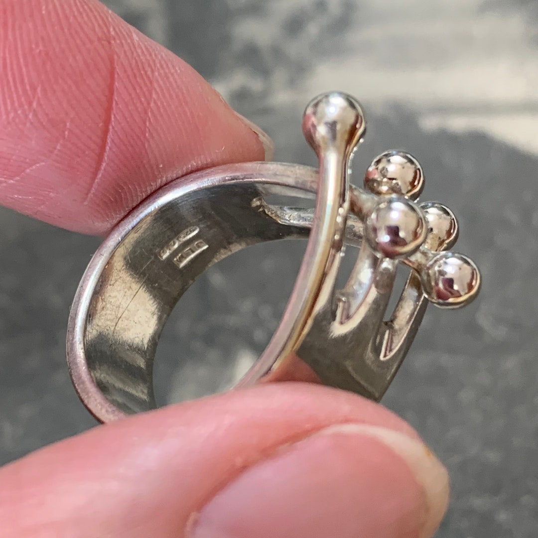 Vintage Anna Greta Eker Sterling Silver Jester Ring - Norway Plus ...