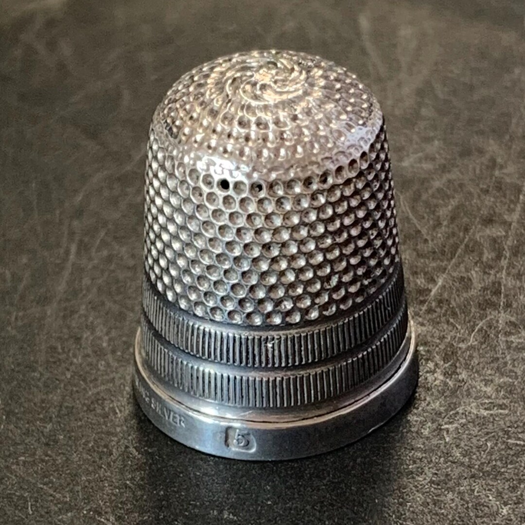 Antique Sterling Silver Sewing Thimble. Victorian Thimble 2.9 Grams ...