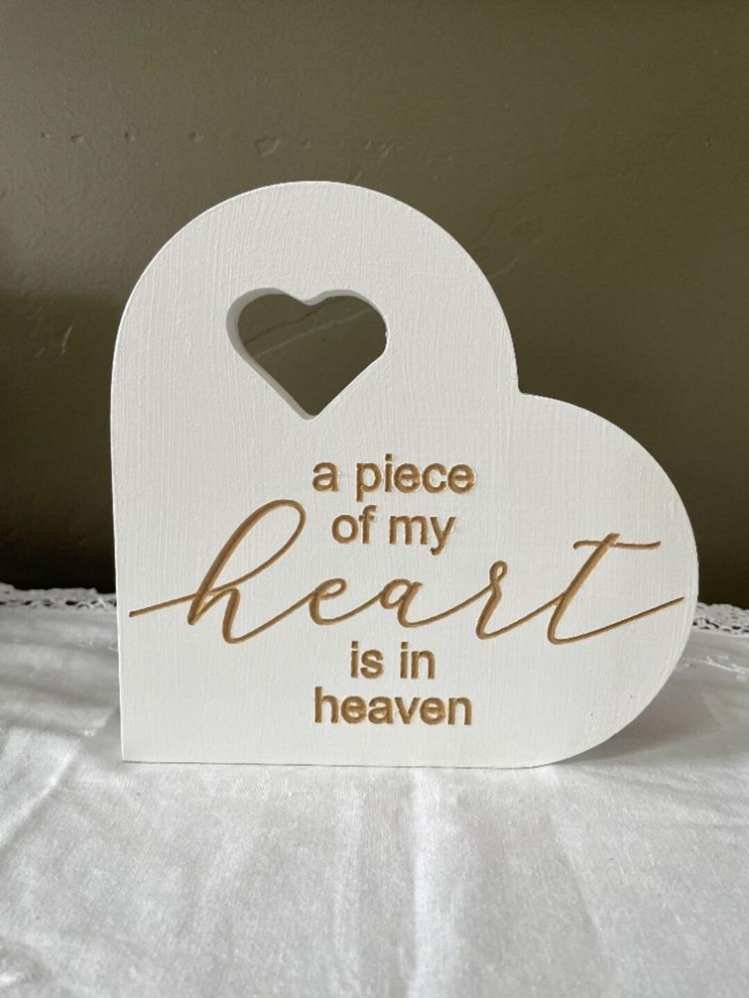 A Piece of My Heart is in Heaven - Sign, Comfort, Loss - Etsy