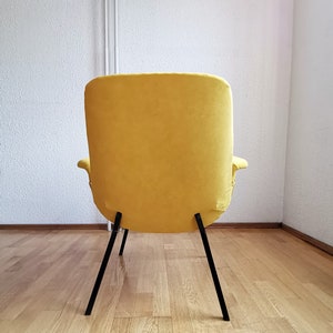 Vintage Yellow Winged Armchair / Alvin Lustig Style Lounge Chair ...