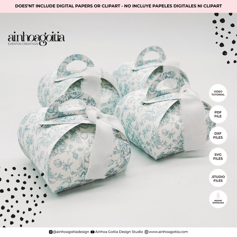 Fold Over Favor Box Template: SVG, DXF, PDF (digital Download) - Etsy