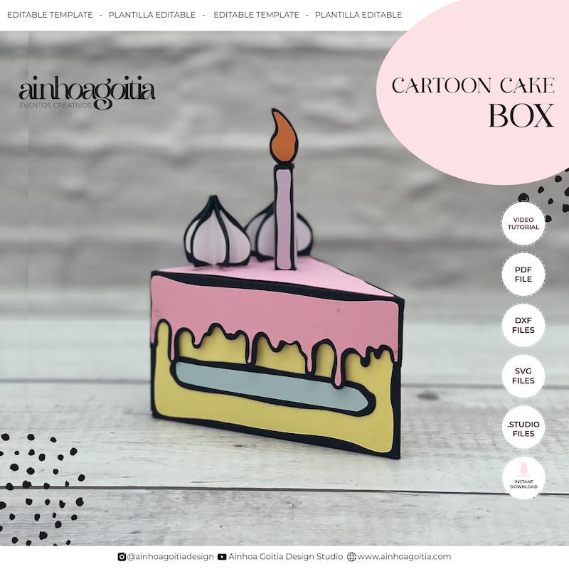 Cake Box Svg - Etsy