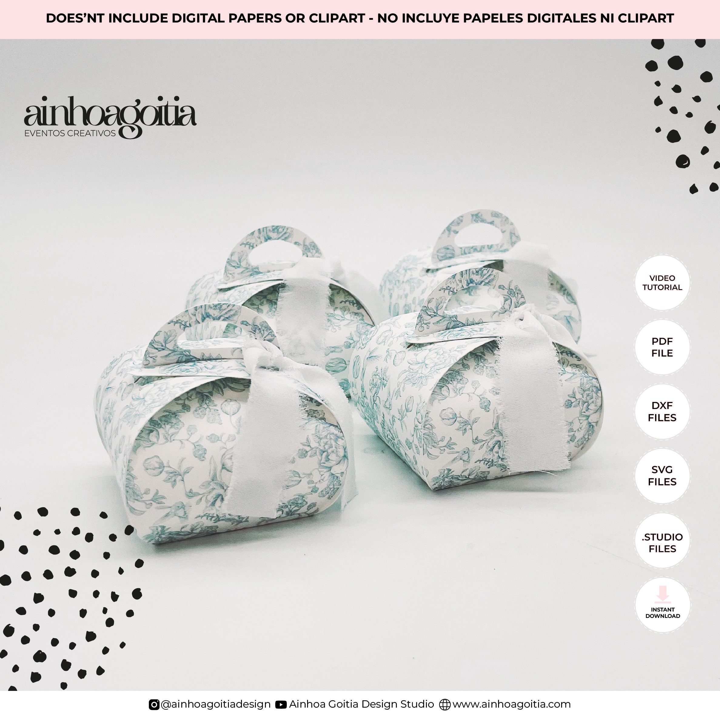 Fold Over Favor Box Template: SVG, DXF, PDF (digital Download) - Etsy