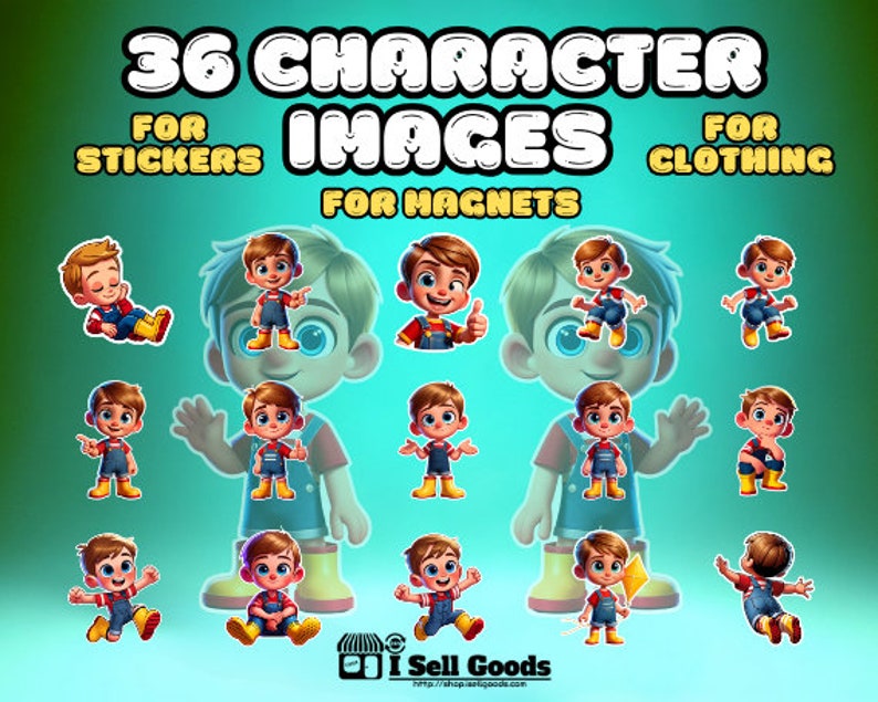 36 Sticker Images 3D Consistent Character PNG Images Stickers Magnets ...
