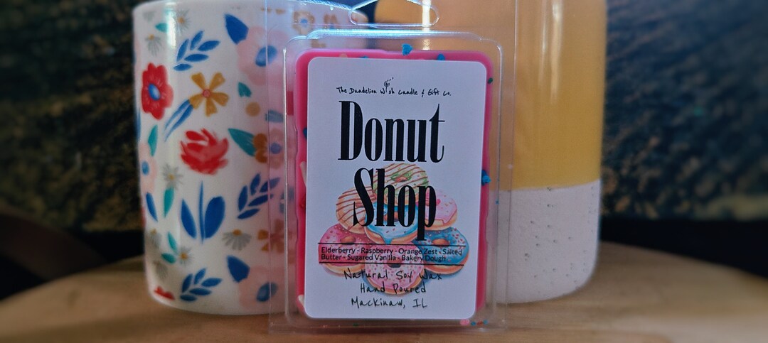 Donut Shop Soy Wax Melt in Clamshell Bakery Wax Melt Sweet Scented Wax ...