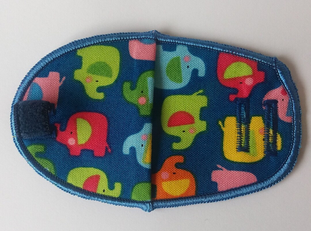 Cache-oeil orthoptique réutilisable en tissu pour bébés éléphants pour ...
