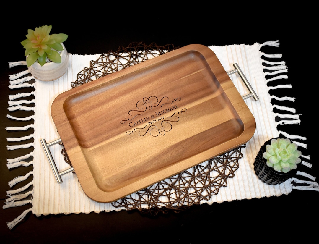 Personalized Serving Tray, Custom Serving Board, Engraved Serving Tray ...