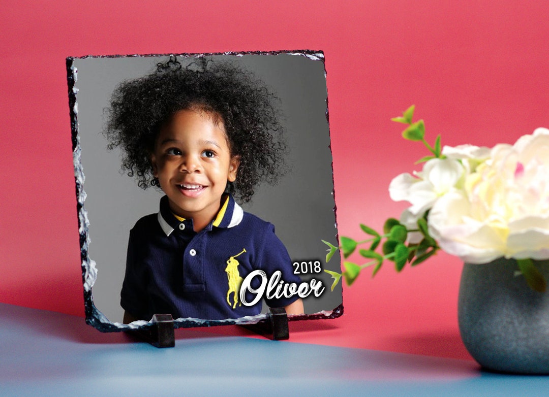 Photo Slate With Stand, Personalized Photo Slate , Anniversary Gift ...