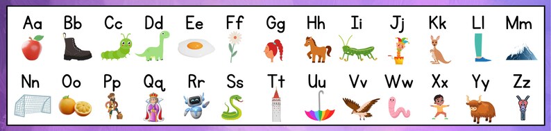 Alphabet Desk Strip Visual Classroom Tool - Etsy