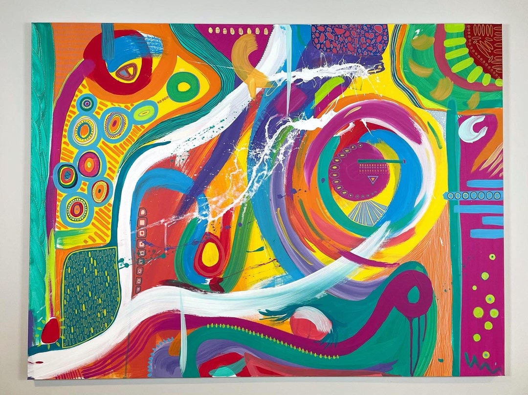 Flow-abstract Painting - Etsy