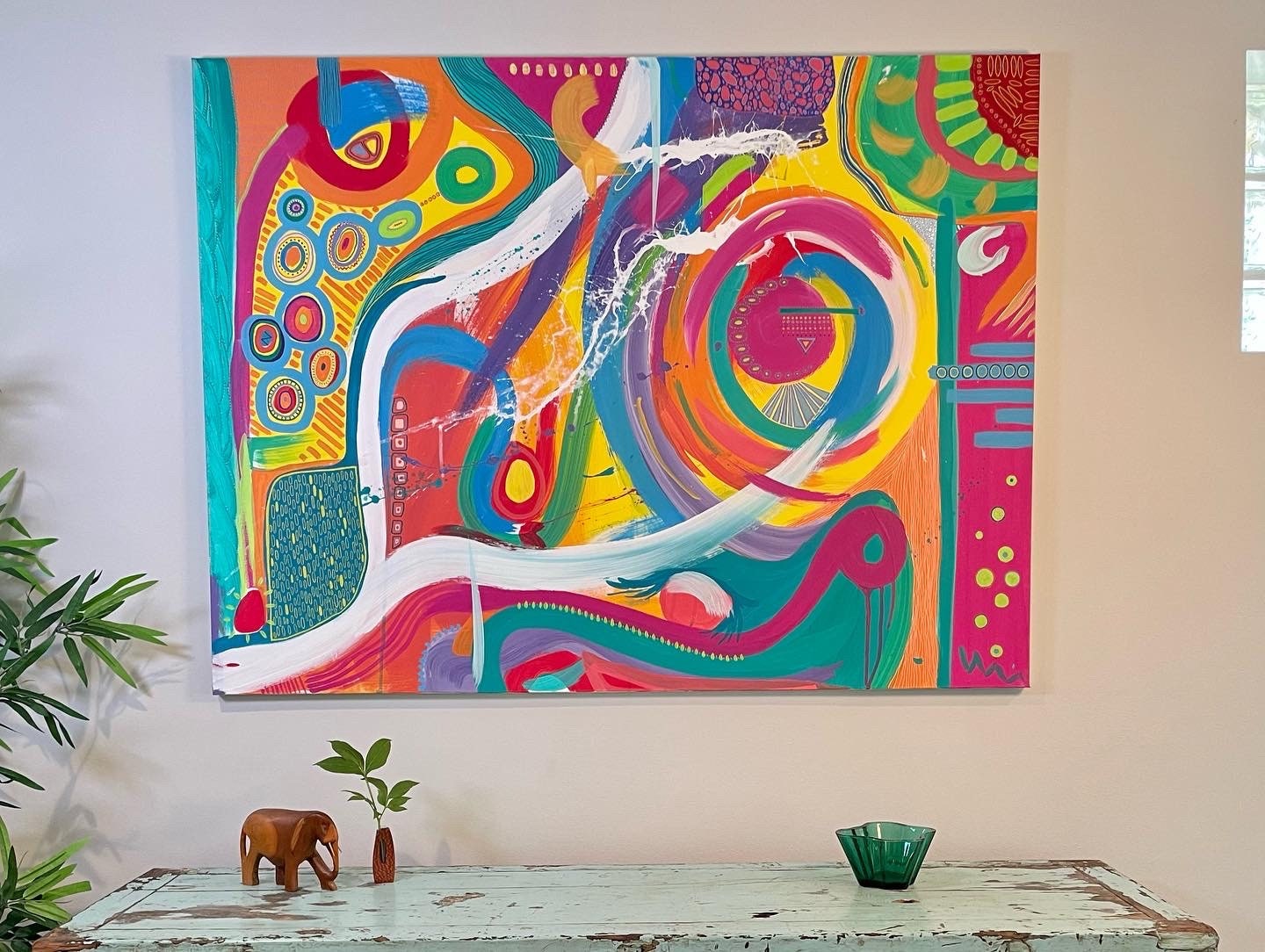 Flow-abstract Painting - Etsy