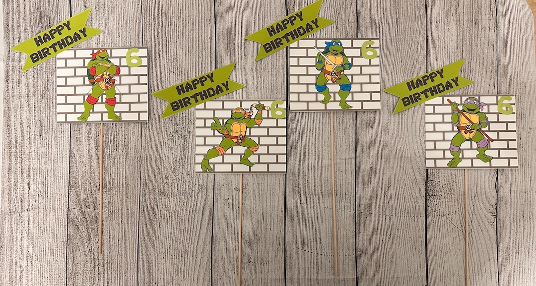 Personalized Ninja Turtle Centerpieces - Etsy