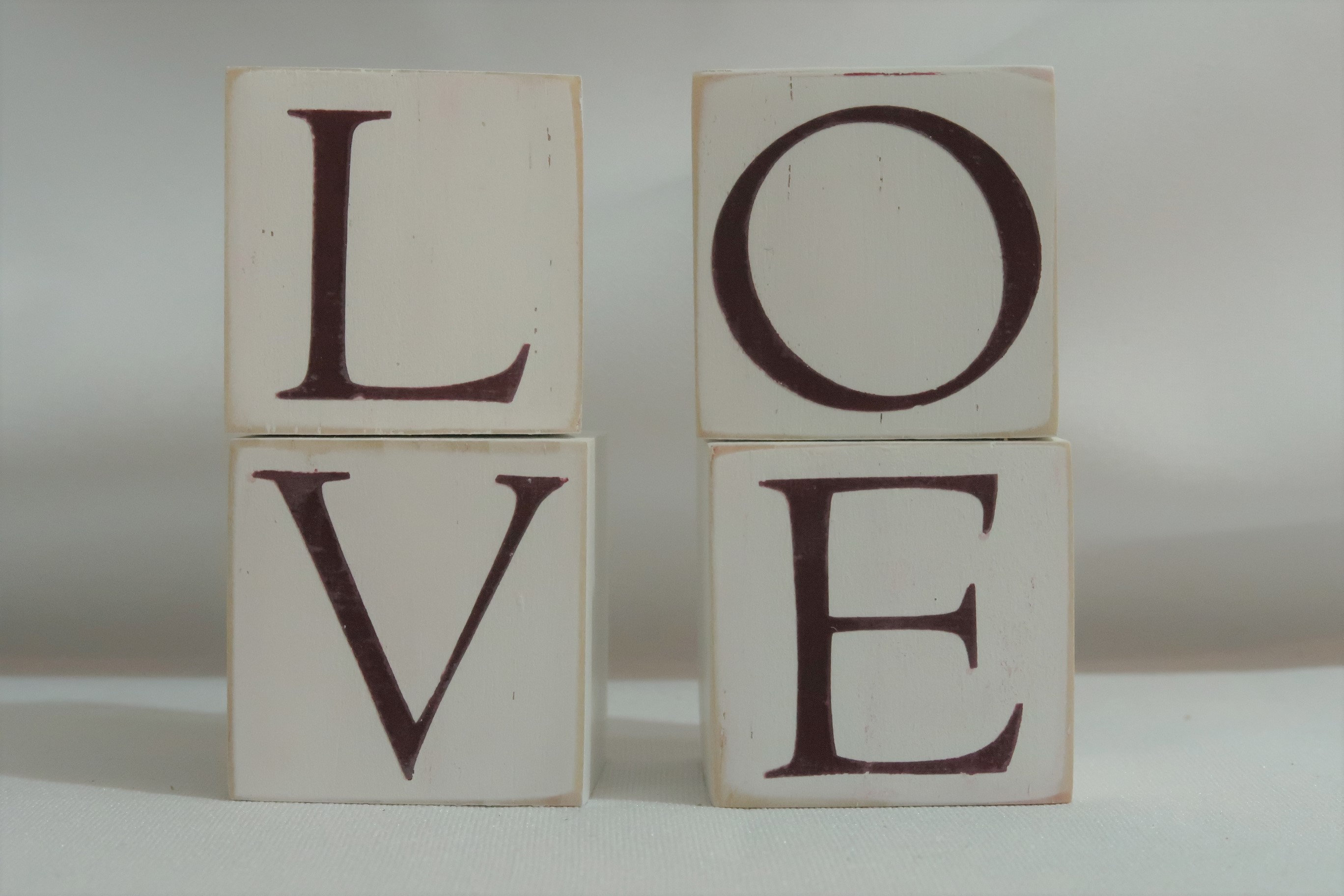LOVE Wood Blocks Distressed Love Block Rustic Love Decor - Etsy