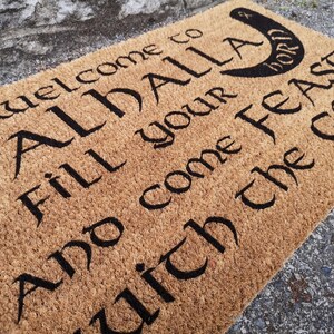 Welcome to Valhalla Door Mat / Doormat / Viking Gift / Pagan Gift ...