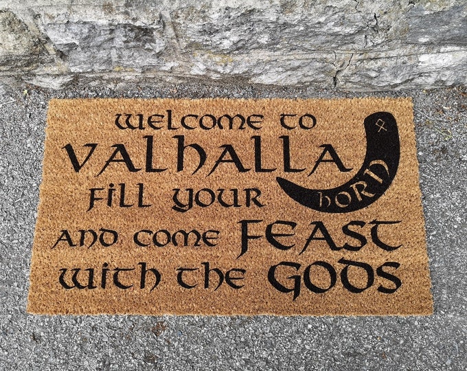 Welcome to Valhalla Door Mat / Doormat / Viking Gift / Pagan - Etsy
