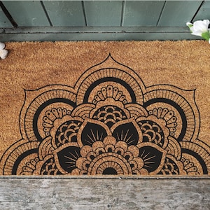 Mandala Door Mat Boho Pagan Wiccan Hippie Sacred | Etsy